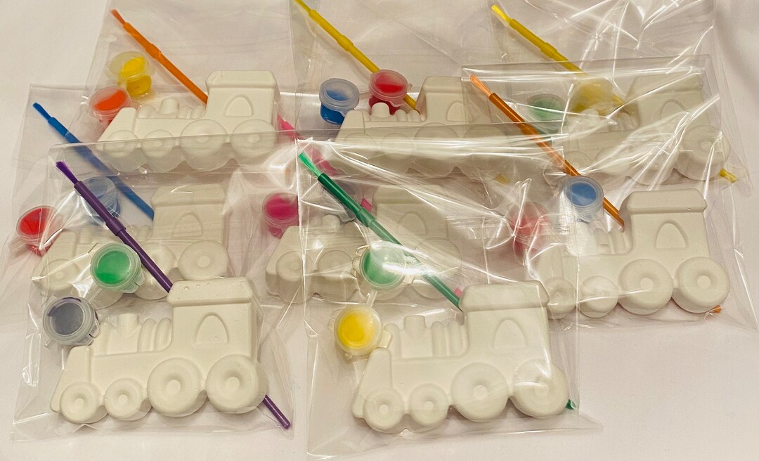 Train Paint Shape Kit, Train Party Bag, Train Party Favour, Choo Choo ...