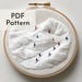 Heartbeat Monitor Embroidery Pattern, Tech Stitch Design PDF, Modern ...