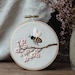 Bee Embroidery Pattern: Sakura Tree, Nature Lover Gift, Floral Blooming ...
