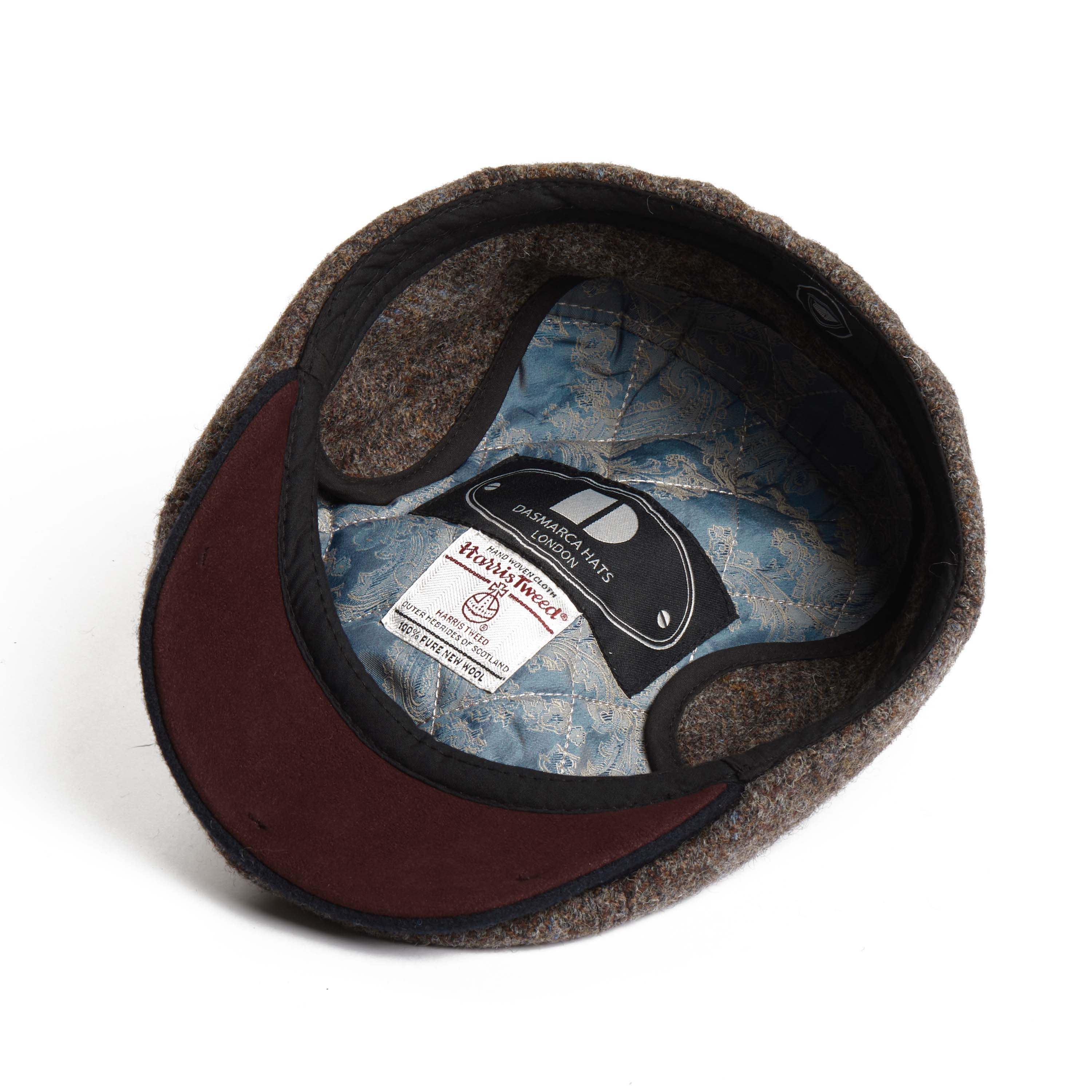 Dasmarca AARON Harris Tweed Cap With Earlaps - Frost - Etsy