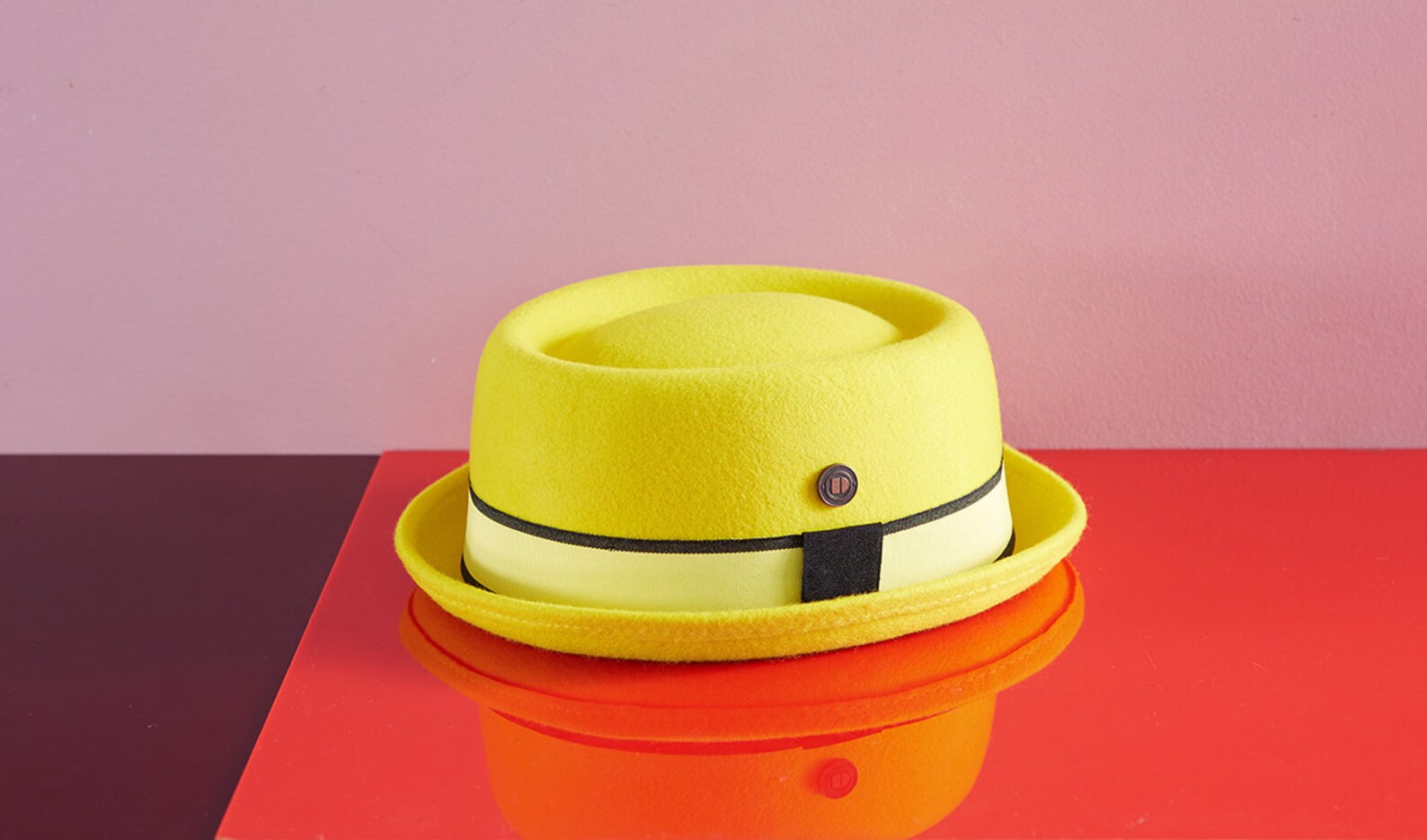 Dasmarca-leo-citrine-yellow Hat-felt Hat-fancy Hat-formal Hat-porkpie ...