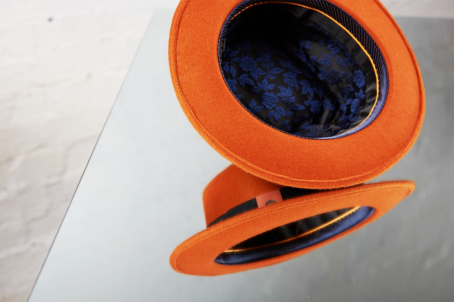 Dasmarca-pablo-rust-felt Hat-fedora Hat-orange Fedora Hat-wide Brim Hat ...