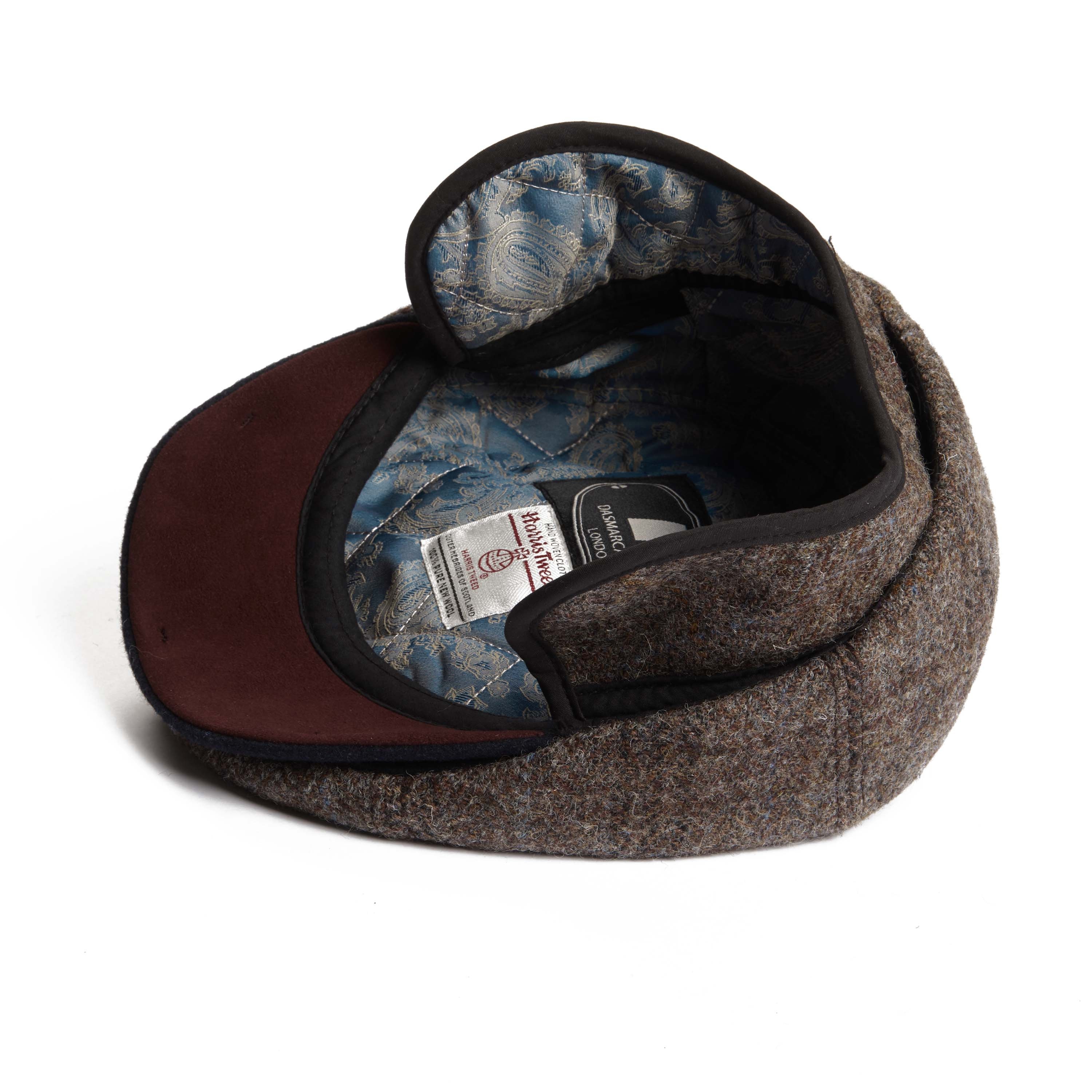 Dasmarca AARON Harris Tweed Cap With Earlaps - Frost - Etsy