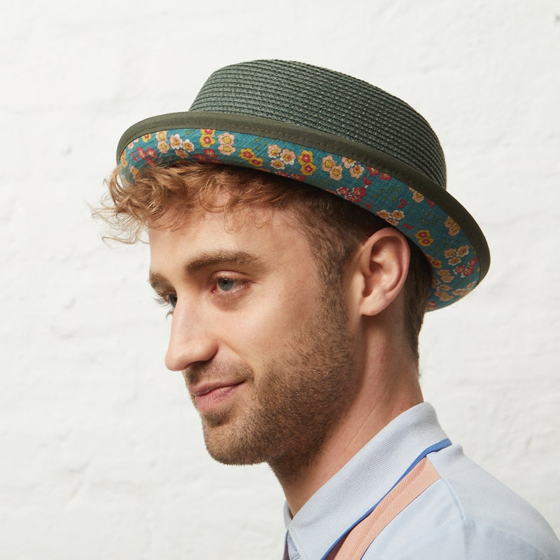 Green Straw Hat - Etsy