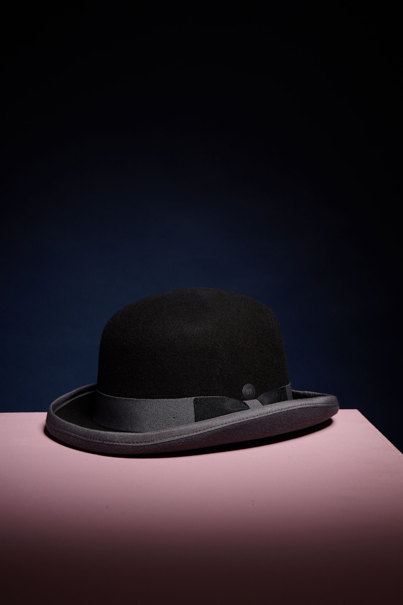 Dasmarca-brooke-black/grey-derby Hats-wide Brim Hat-bowler Hat-black ...