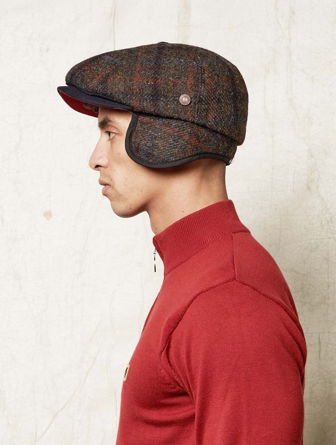 Dasmarca AARON Harris Tweed Cap With Earlaps - Woodlands - Etsy