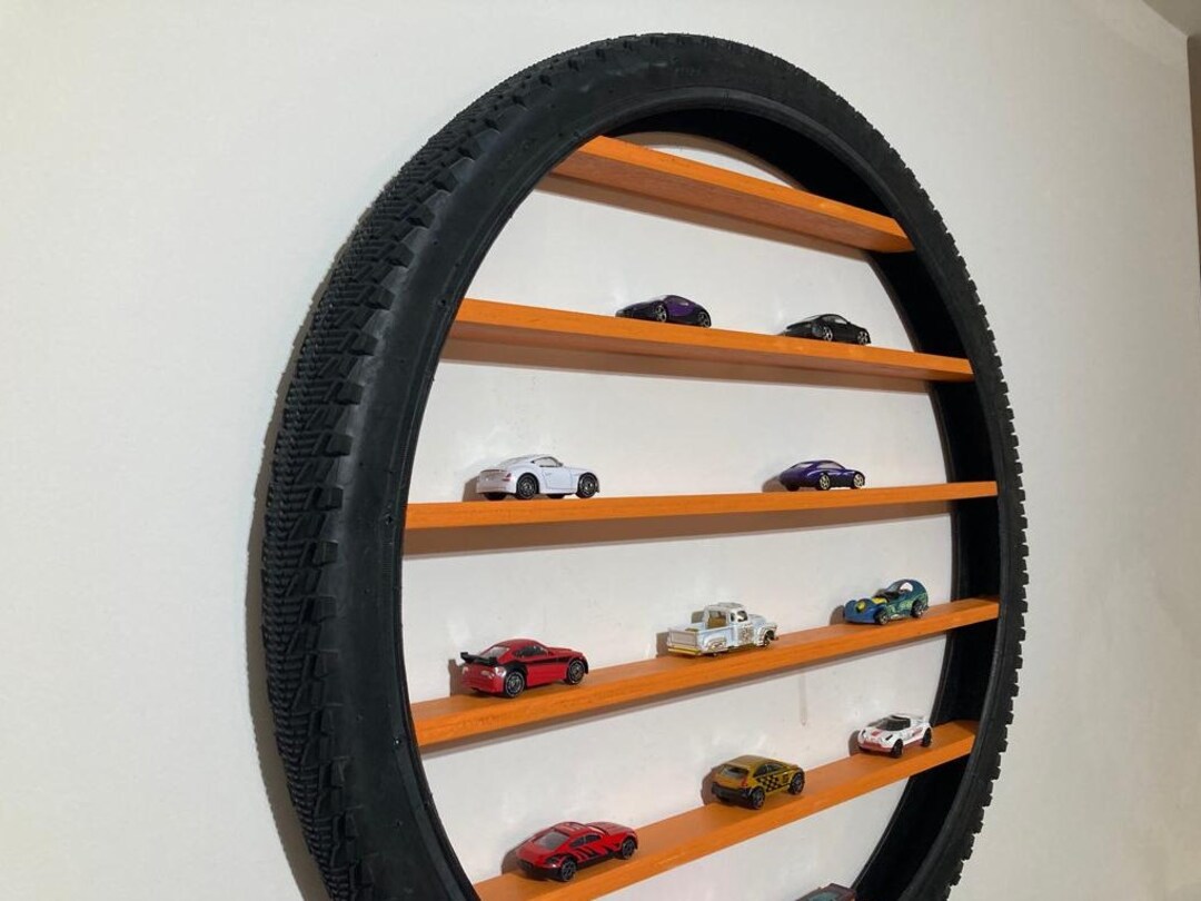 Unique Handmade Tyre Toy Car Storage Display Stand With Shelves Perfect ...