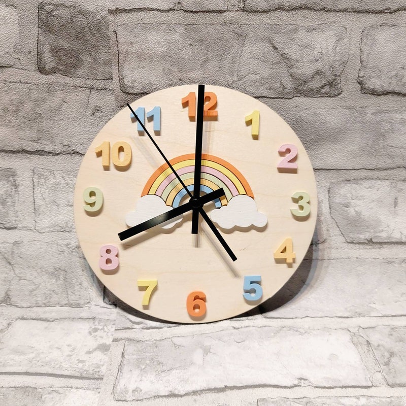 Rainbow Wall Clock - Etsy