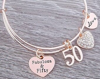 50th Birthday Bracelet - Etsy