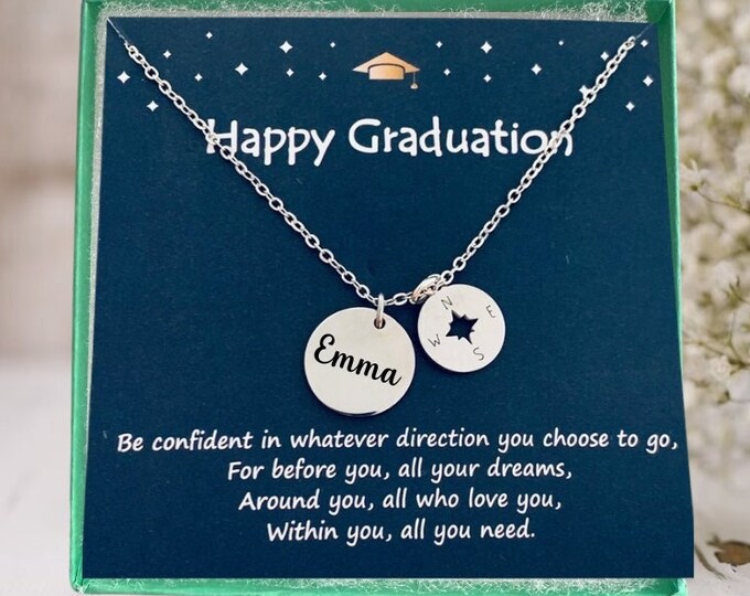 Graduation Necklace, Graduation Gift, Graduation Jewelry, Class of 2022 ...