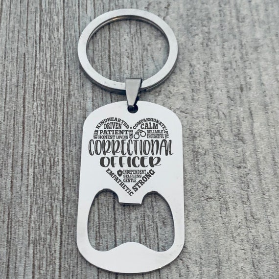 Correctional Officer Keychain Corrections Officer Gift | Etsy