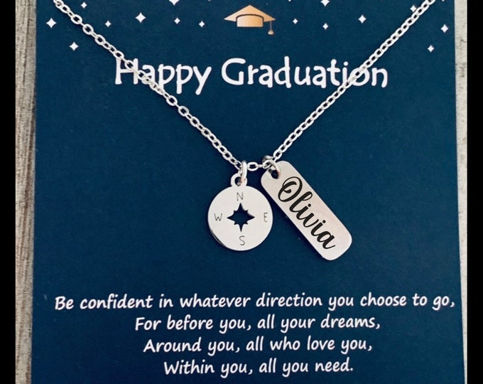 Graduation Necklace, Graduation Gift, Graduation Jewelry, Class of 2022 ...