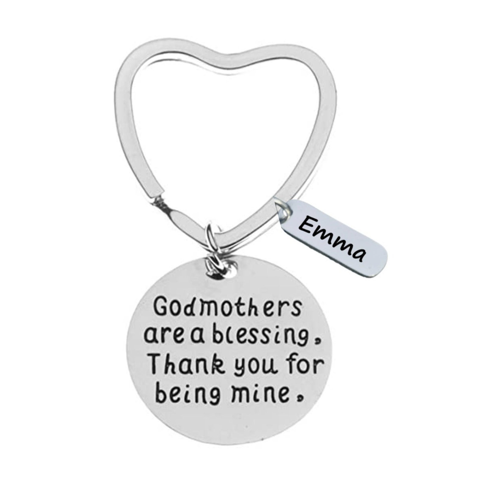 Personalized Godmother Gift With Engraved Name Charm, Custom Godmother ...