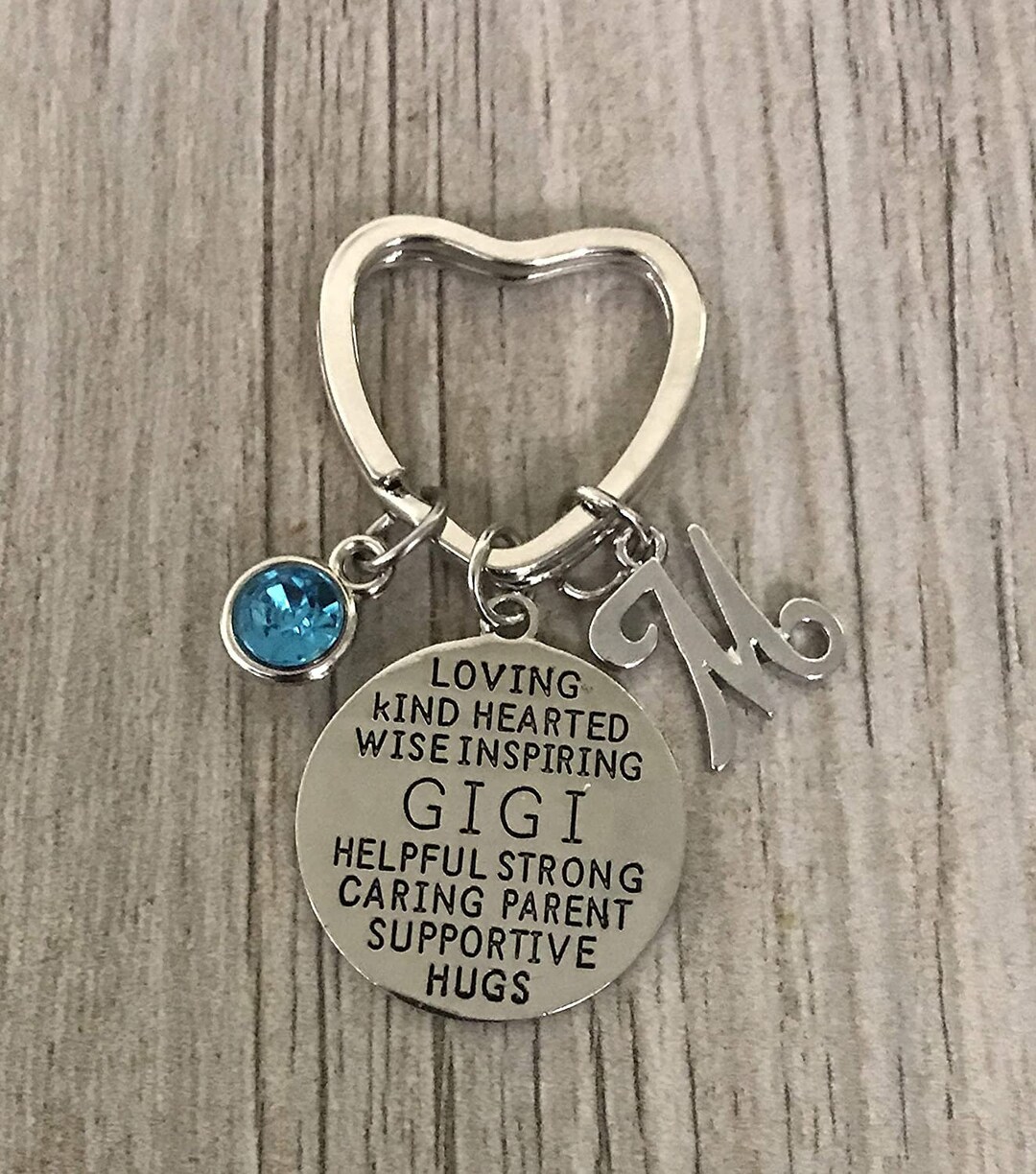 Personalized Gigi Gift, Custom Gigi Charm Keychain, Grandma Jewelry ...
