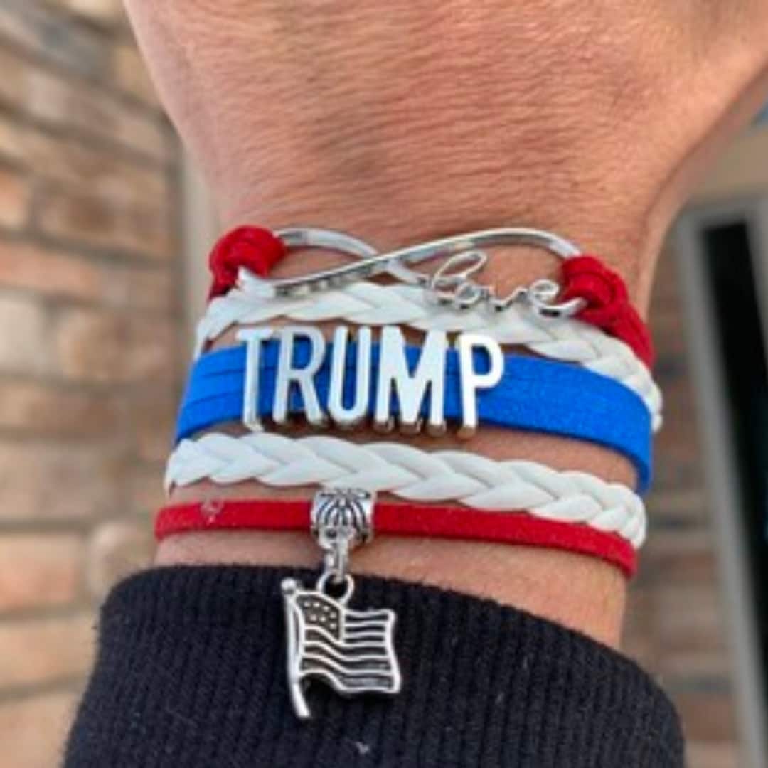 Trump Bracelet, Donald Trump 2024, Trump Jewelry, American Flag ...