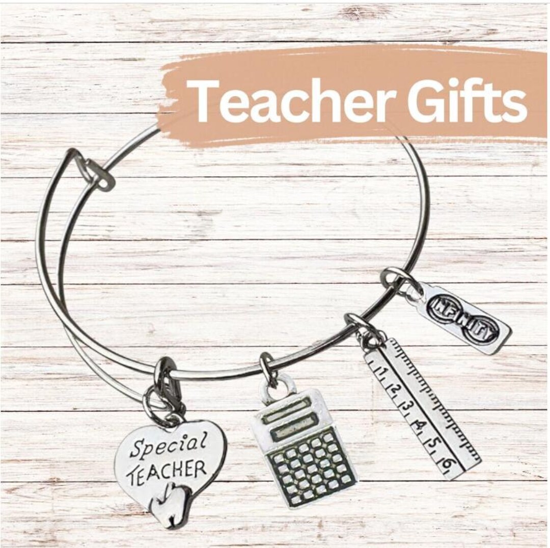 Math Teacher Gift, Math Teacher Bracelet, Gift for Math Instructors ...