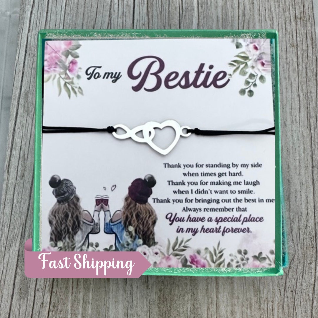 Bestie Bracelet, Heart Infinity Charm Bracelet, Best Friend's Day ...