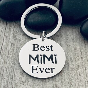 Mimi Keychain, Stainless Steel Best Mimi Ever Keychain, Mimi Gift ...