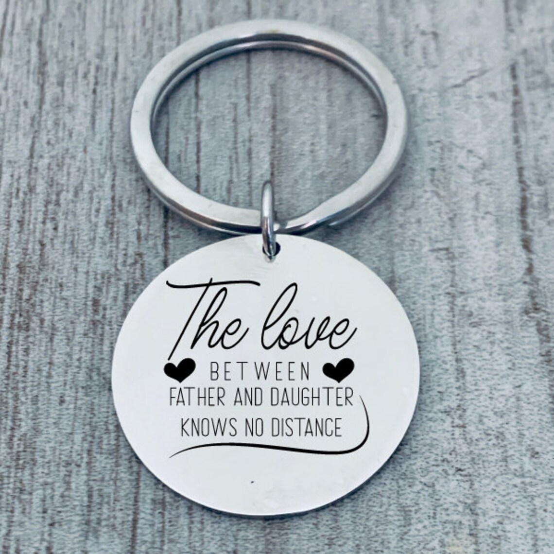 Dad Keychains Love Between Father and Daughter Knows No - Etsy