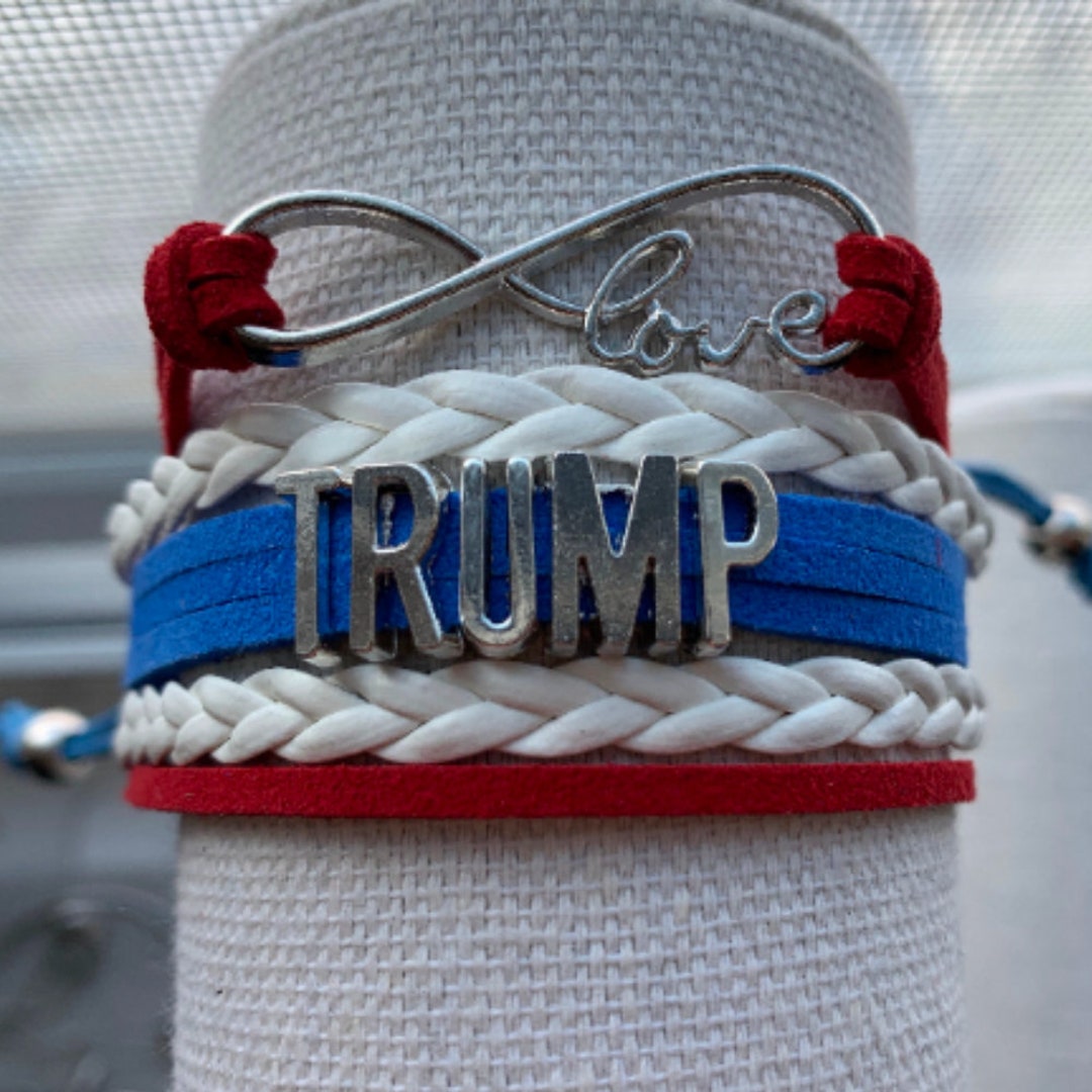 Trump Bracelet, Elect Donald Trump 2024, Trump Jewelry, American Flag ...