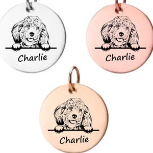 Cockapoo Gifts ,personalized Charm Necklace Custom Name Engraved Dog ...