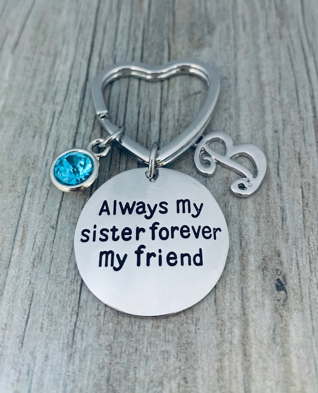 Personalized Sister Keychain, Always My Sister Forever My Friend ...
