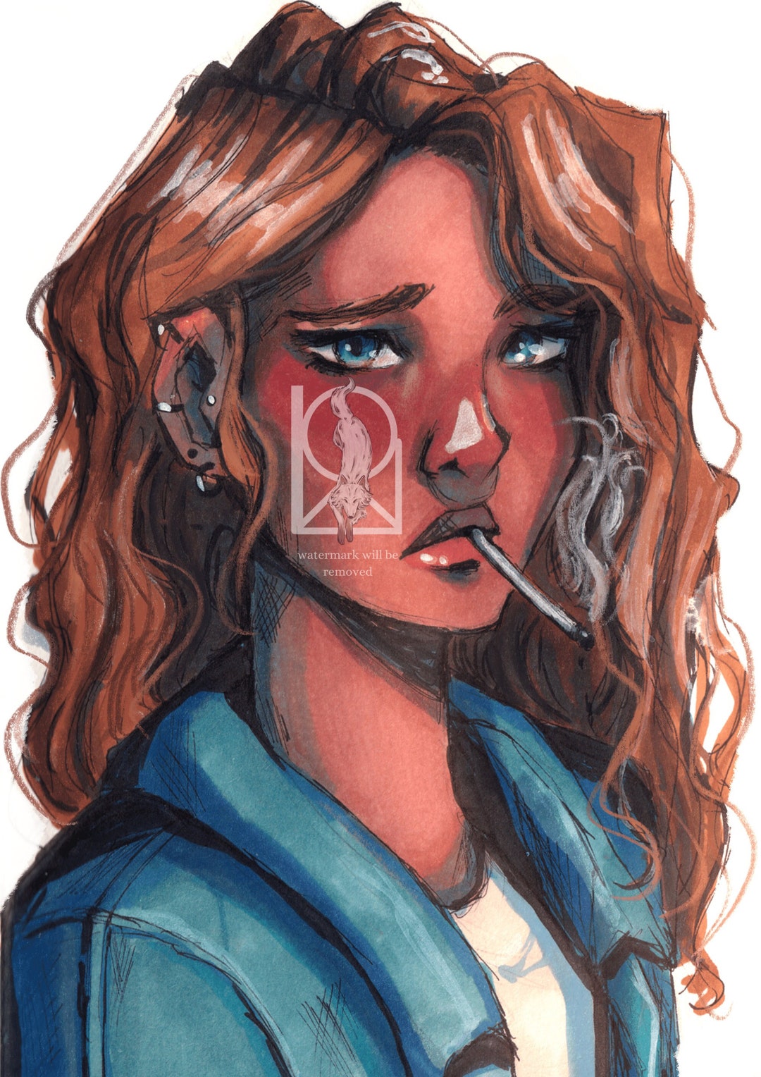 Comic Character Smoking Art Print - Etsy