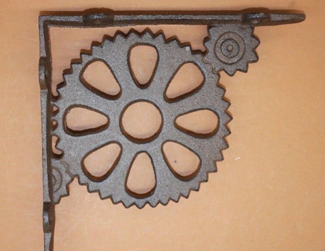 Steampunk Shelf Brackets Cast Iron 8 Inch, B-57 - Etsy