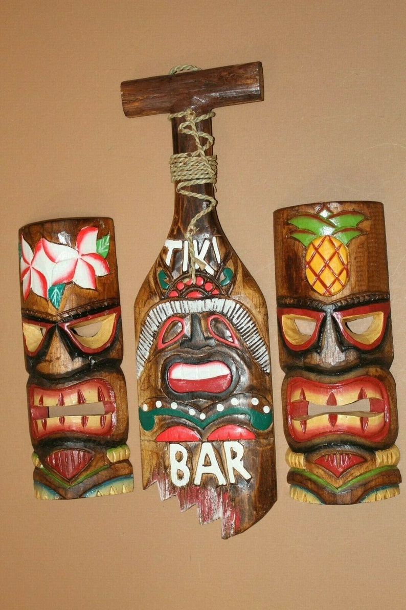 Polynesian Island Motif Outdoor Dining Area Wall Art Hangings - Etsy