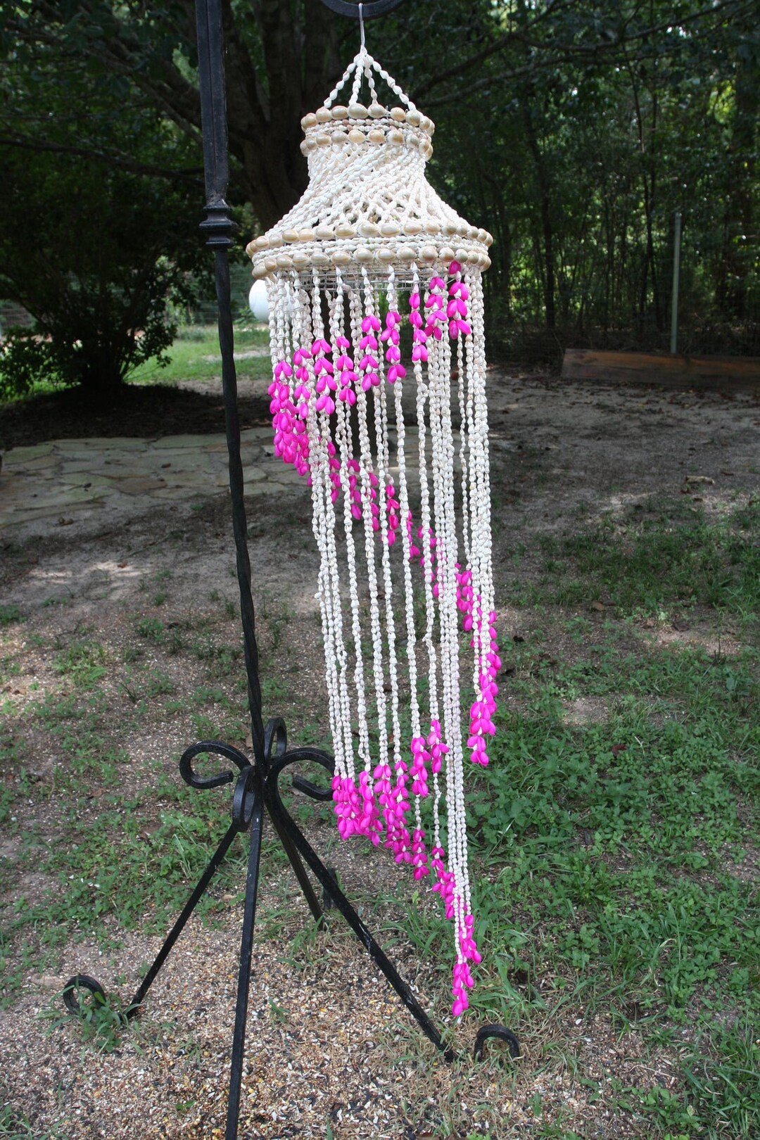 Extra Large Cascading Pink Seashells Wind Chime / 38 Inch G-20 Fast ...