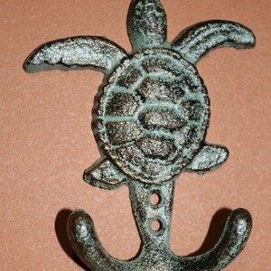 Octopus Sea Turtle Wall Hooks / Beach Bathhouse Wall Hook Bar / Cast ...