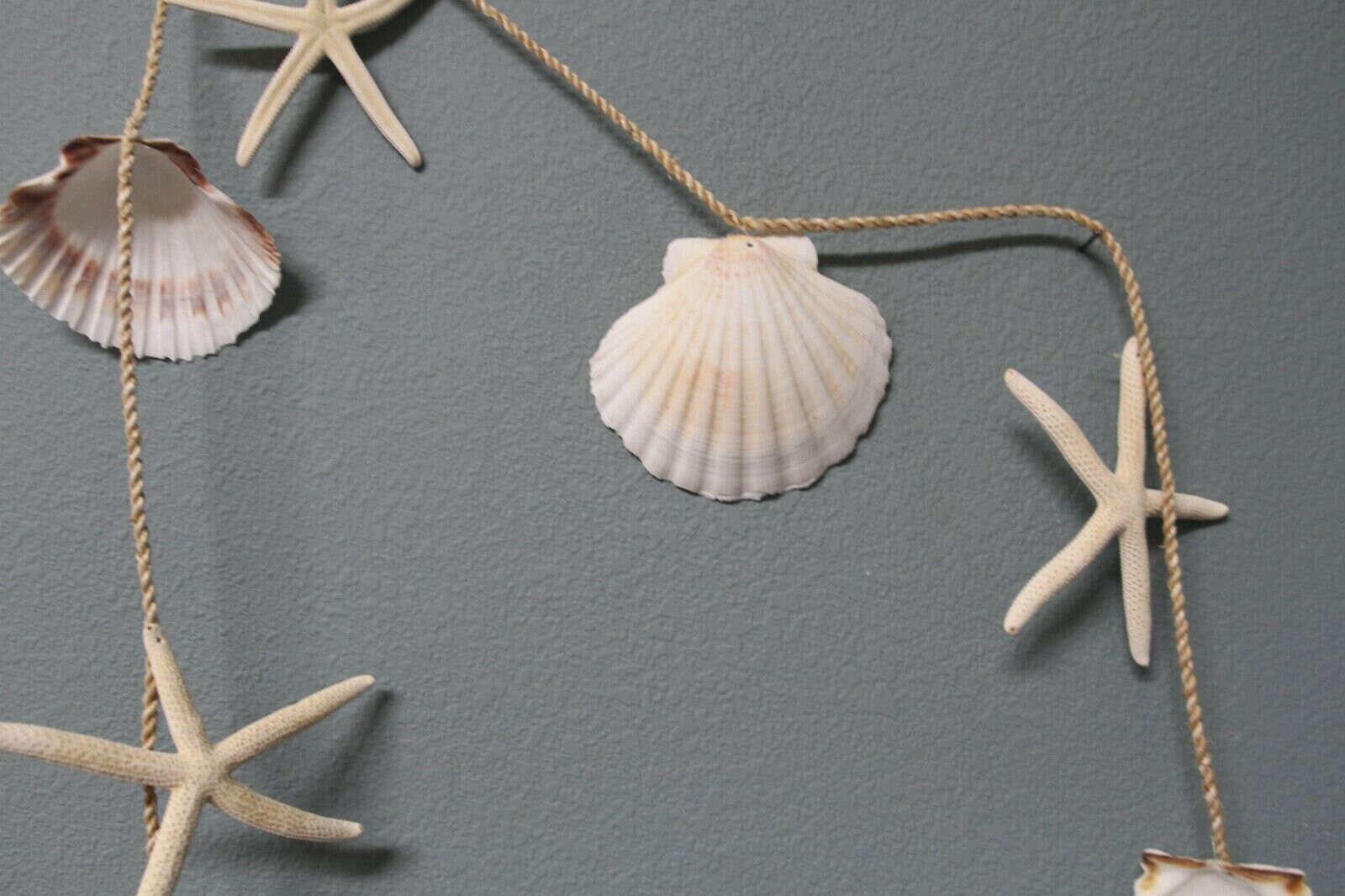 Large Seashell Garland Hanging Decor Beach House Patio Deck | Etsy