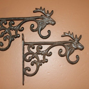 Woodland Window Shelf Brackets Cast Iron Deer Head B-15 - Etsy