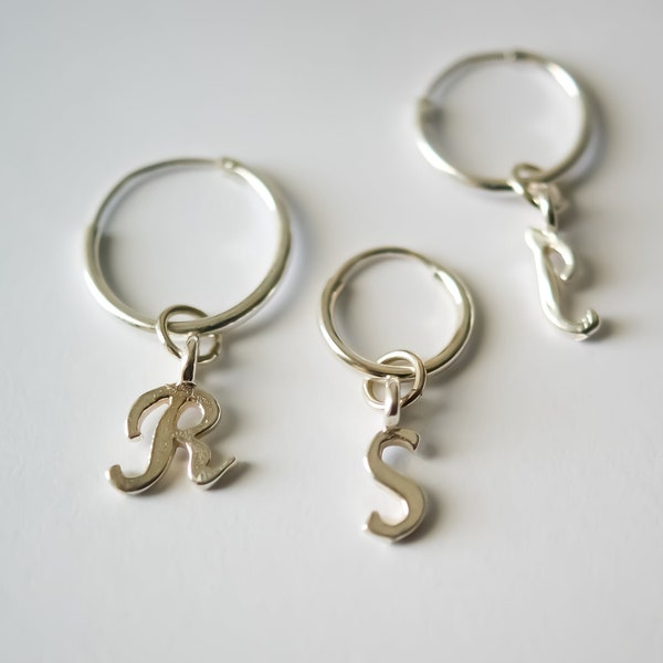 Initial Cursive Earrings - Etsy