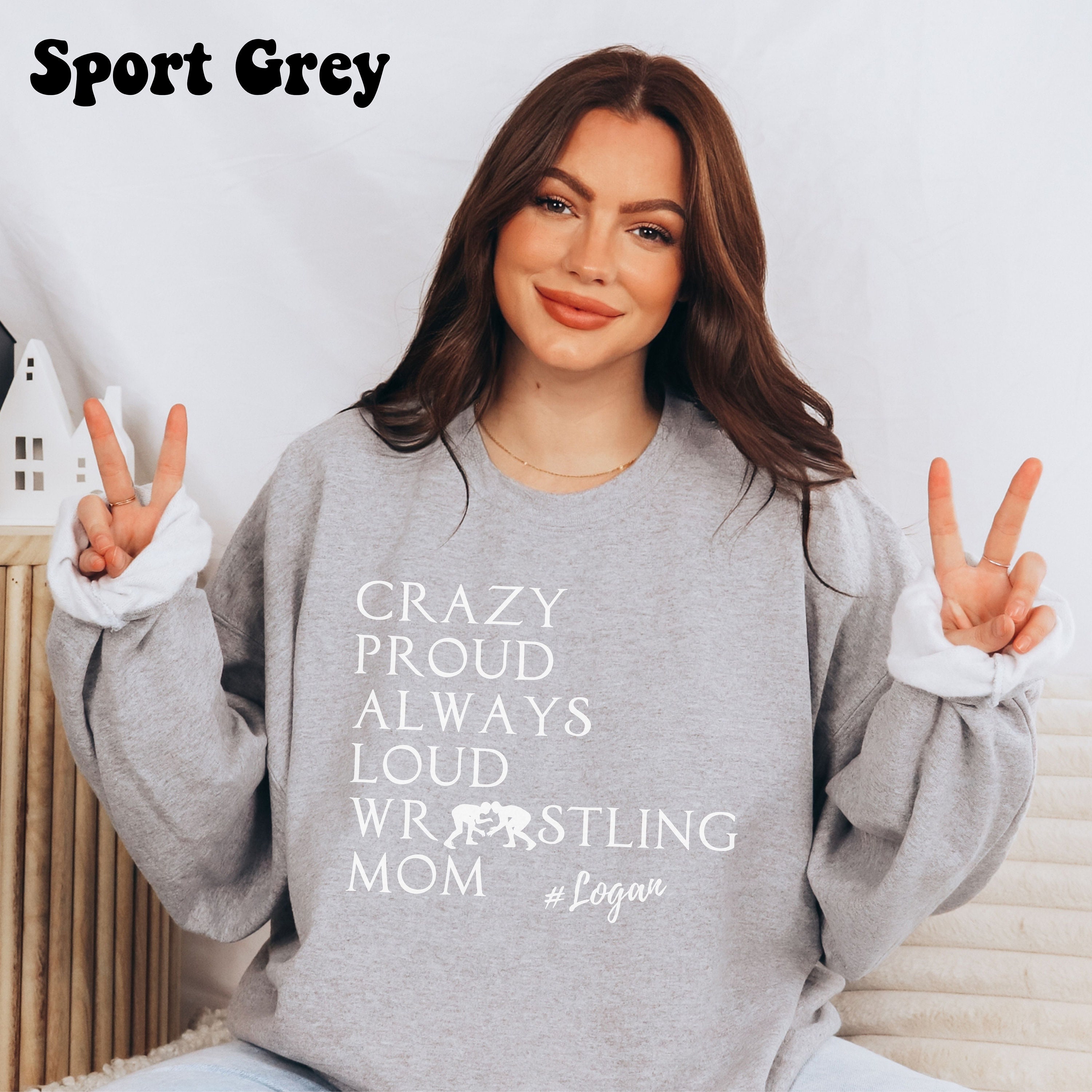 Personalized Wrestling Mom Sweatshirt, Custom Wrestling Shirt, Cute ...