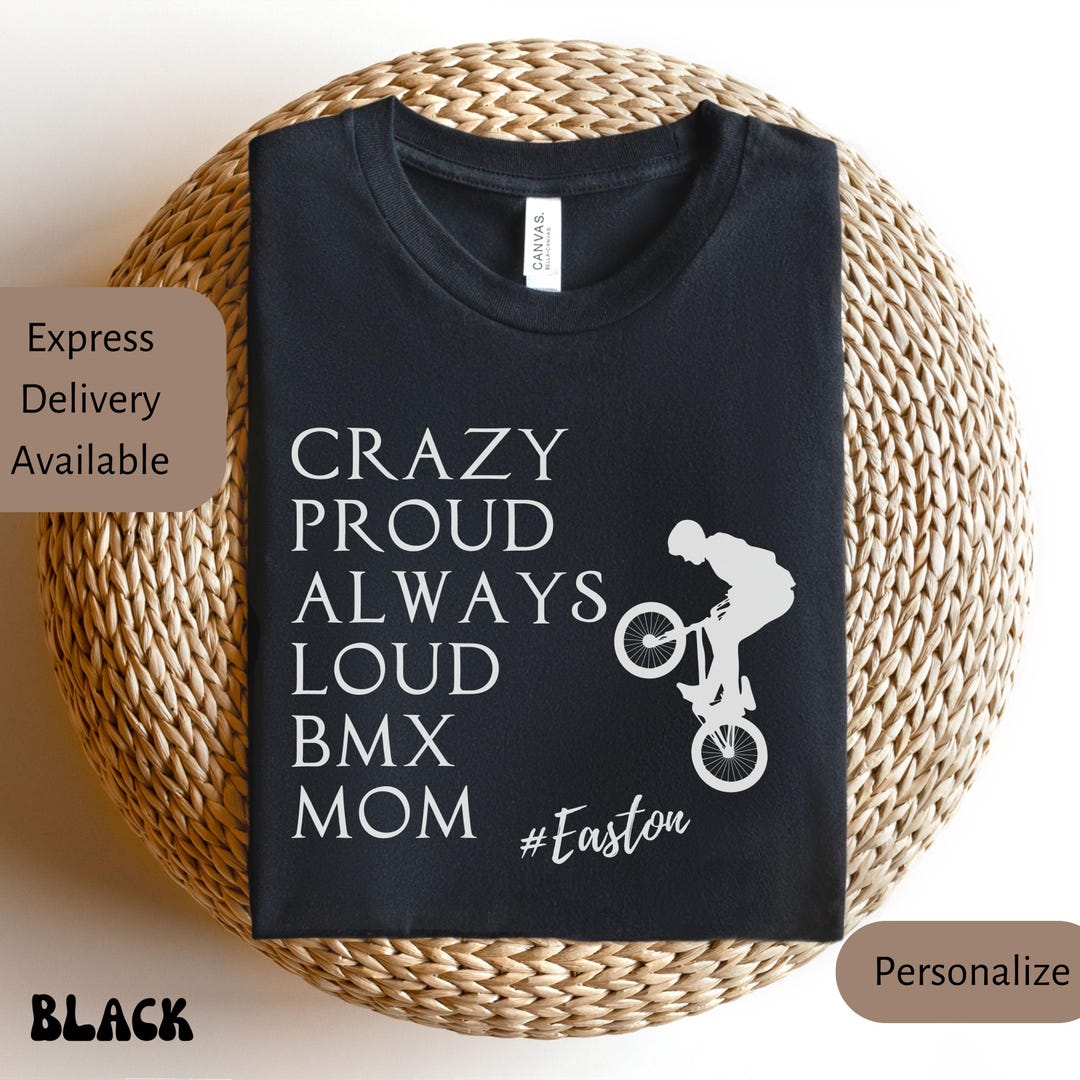 Personalized BMX Mom Shirt, Custom BMX T Shirt Women, Cute Raceday T ...