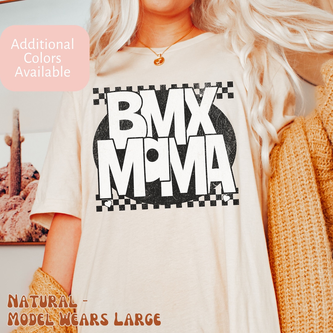 Checkered Mama Bmx Mom Shirt Bmx Shirt Women Cute Raceday Sweat Mothers Day T For Mom