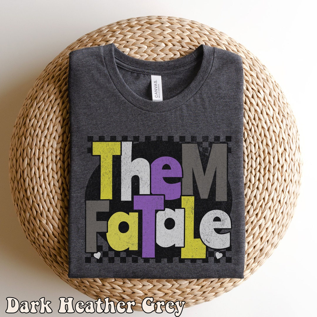 Checkered They Them Shirt, Non Binary Shirt, Pronoun Shirt, LGBTQ ...