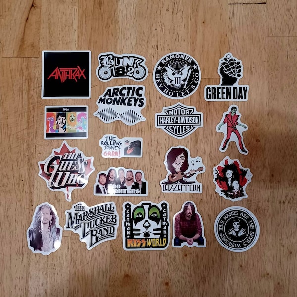 Band Stickers - Etsy