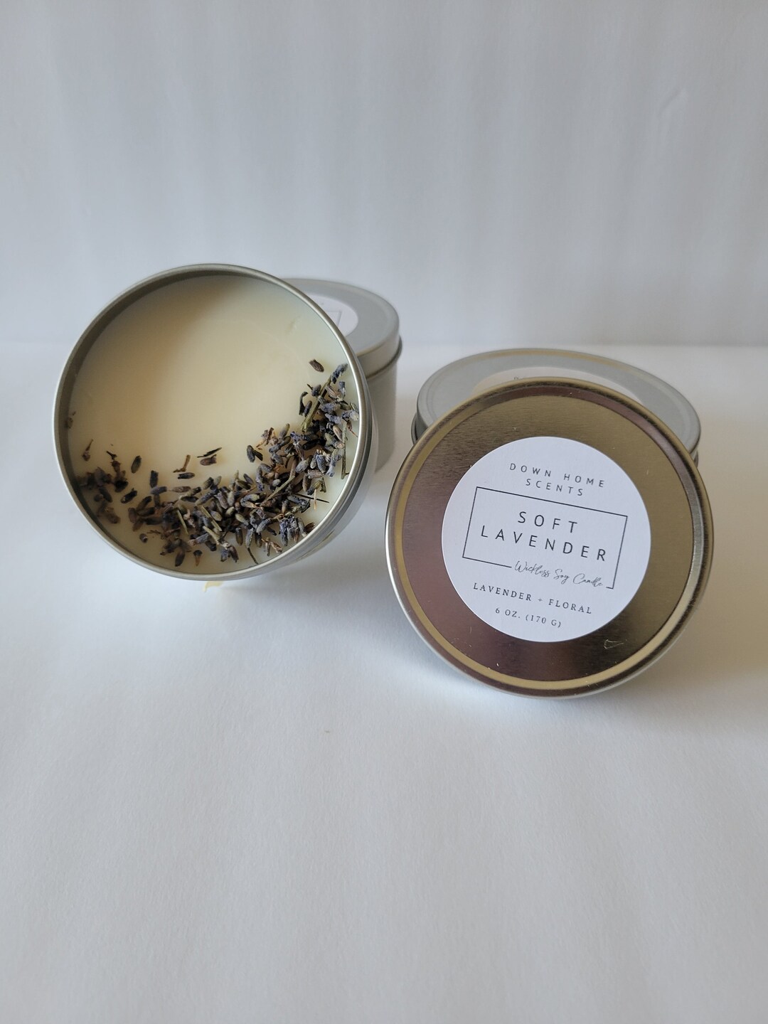 Wickless Candle Soft Lavender Clearance Soy Wax Handmade Highly Scented ...