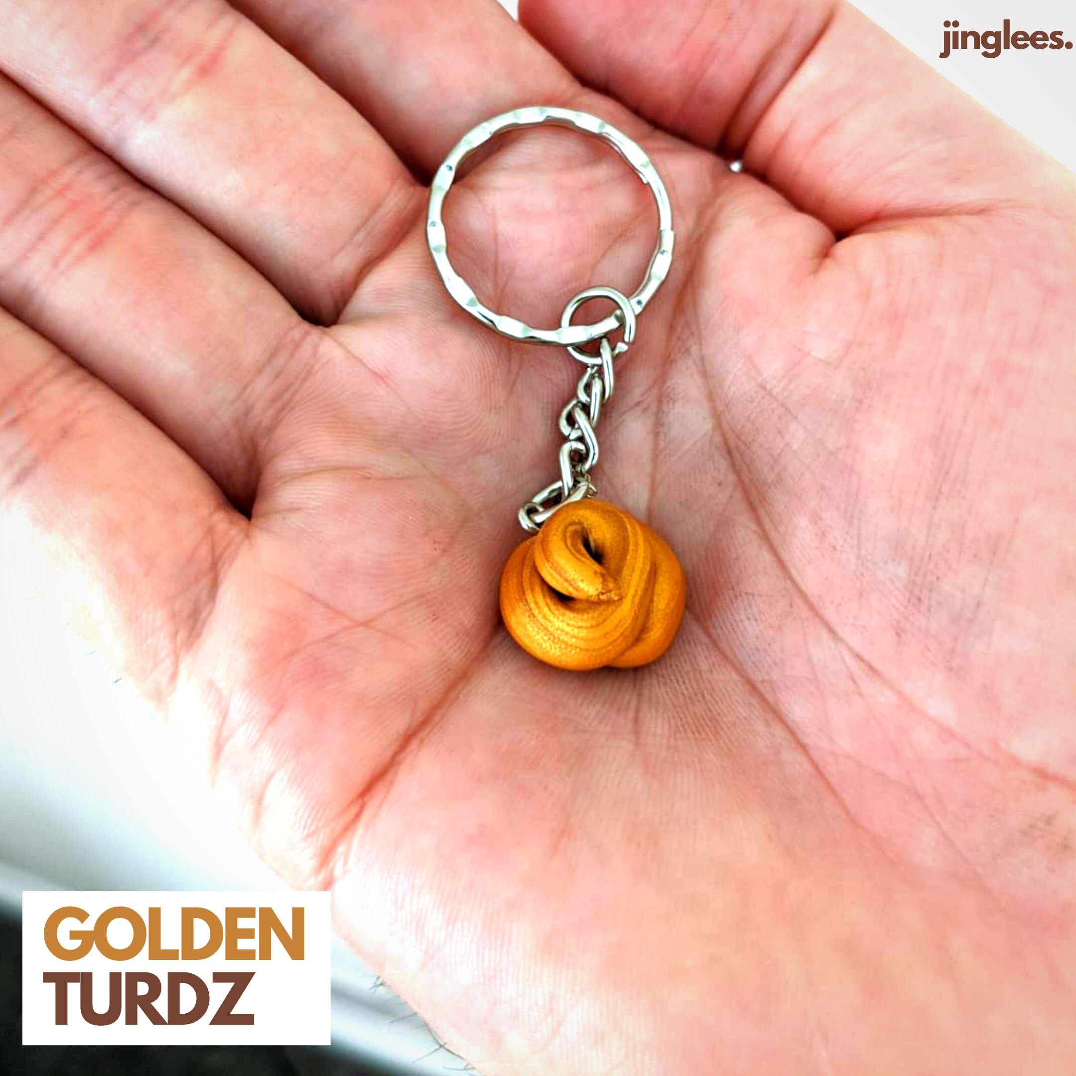 Golden Turdz: Gold Poo Keychains - Etsy