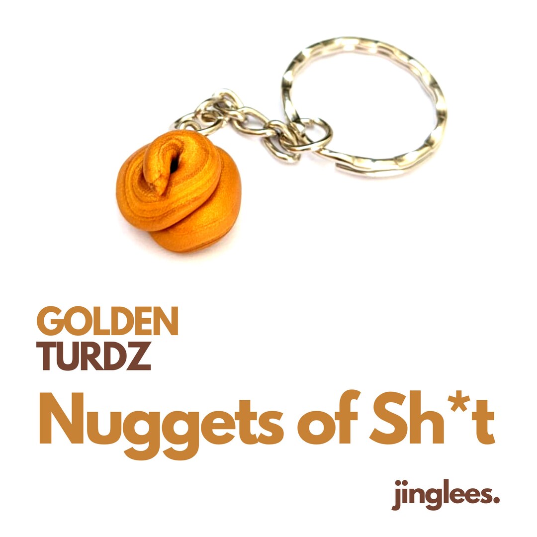 Golden Turdz: Gold Poo Keychains - Etsy
