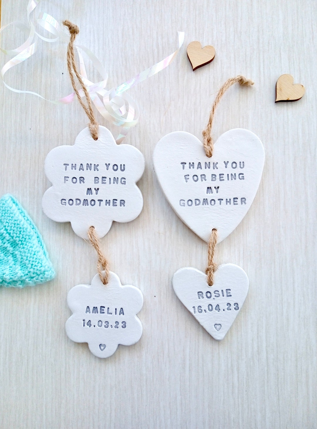 Thank You Godparents, Christening, Personalised Bespoke Godmother ...