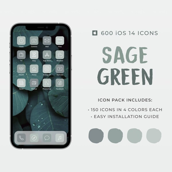 Sage green shortcuts icon aesthetic - summerlula