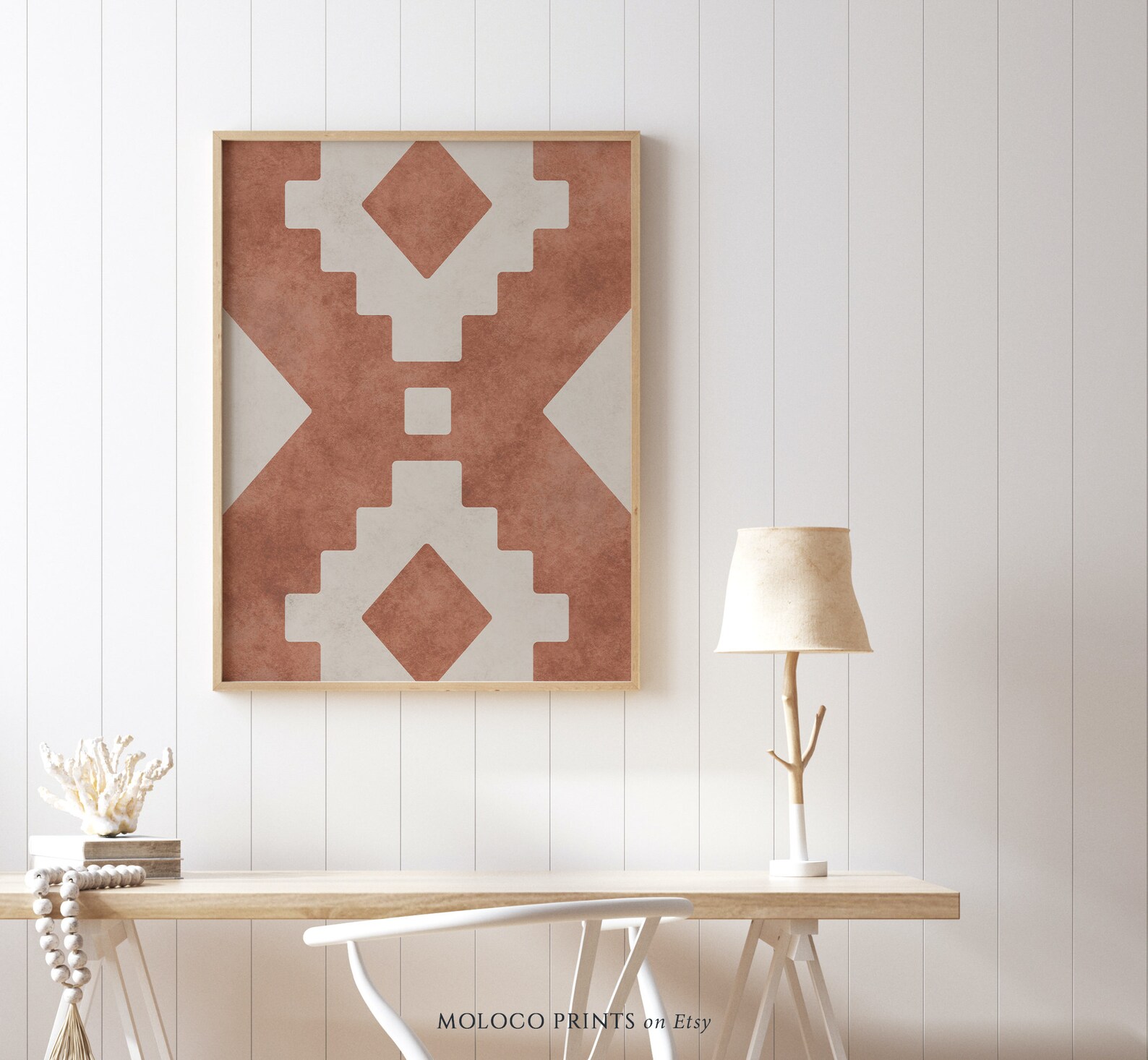 Bronze Boho Aztec Print Abstract Printable Wall Art Neutral | Etsy