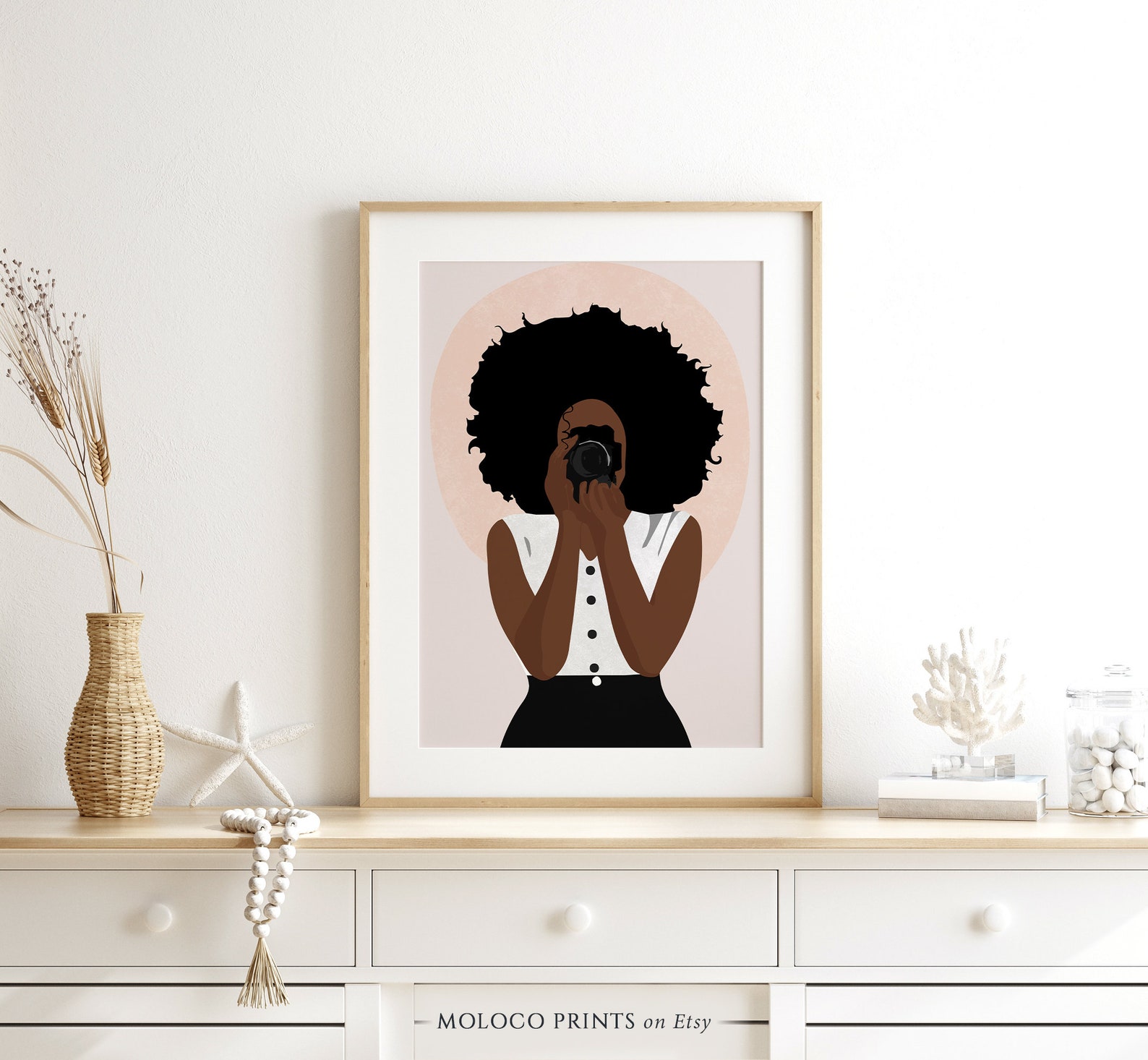 Black Girl Woman Print African American Art Instant Etsy