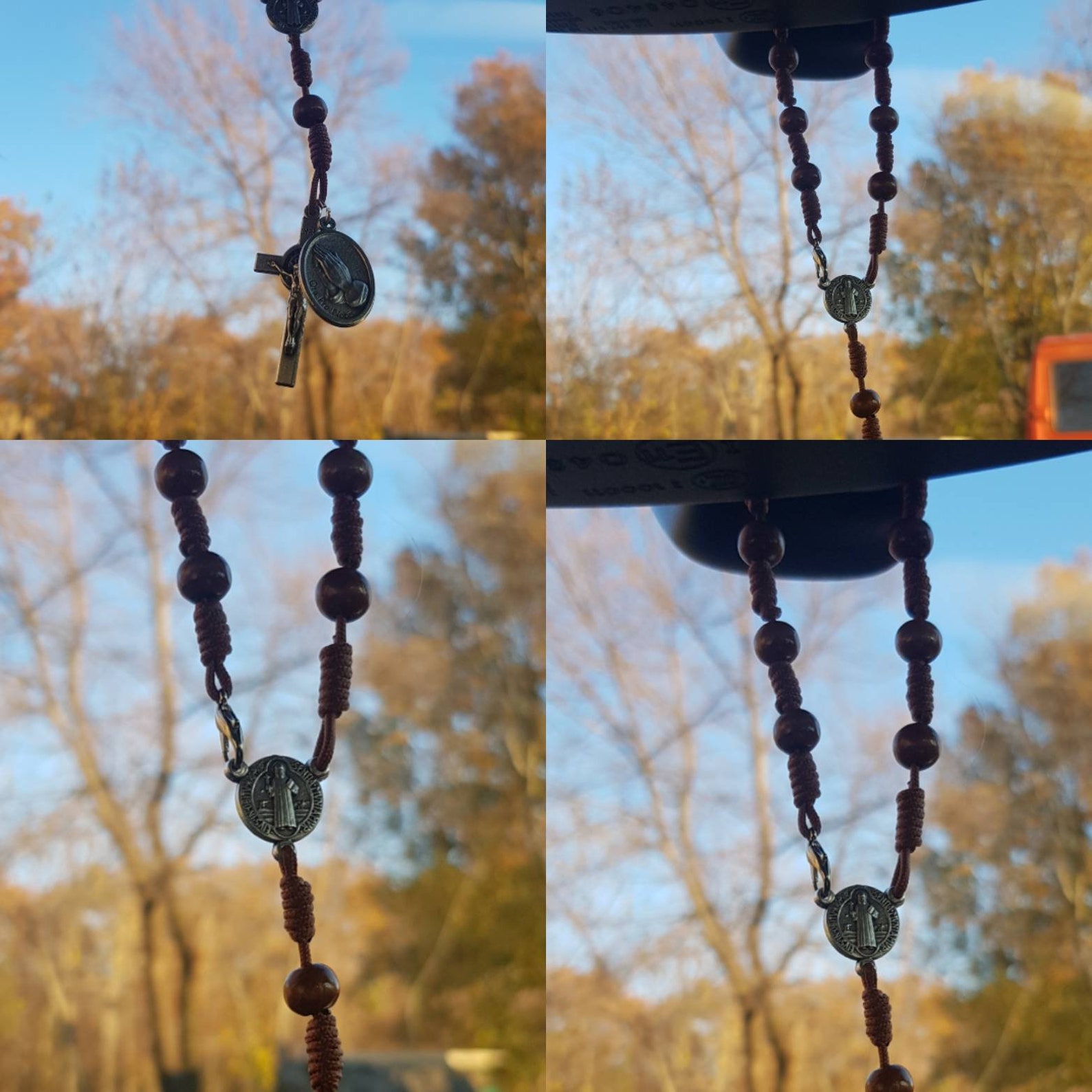 Auto rosary Car Wooden Benedict rosary Car Rosary Car | Etsy