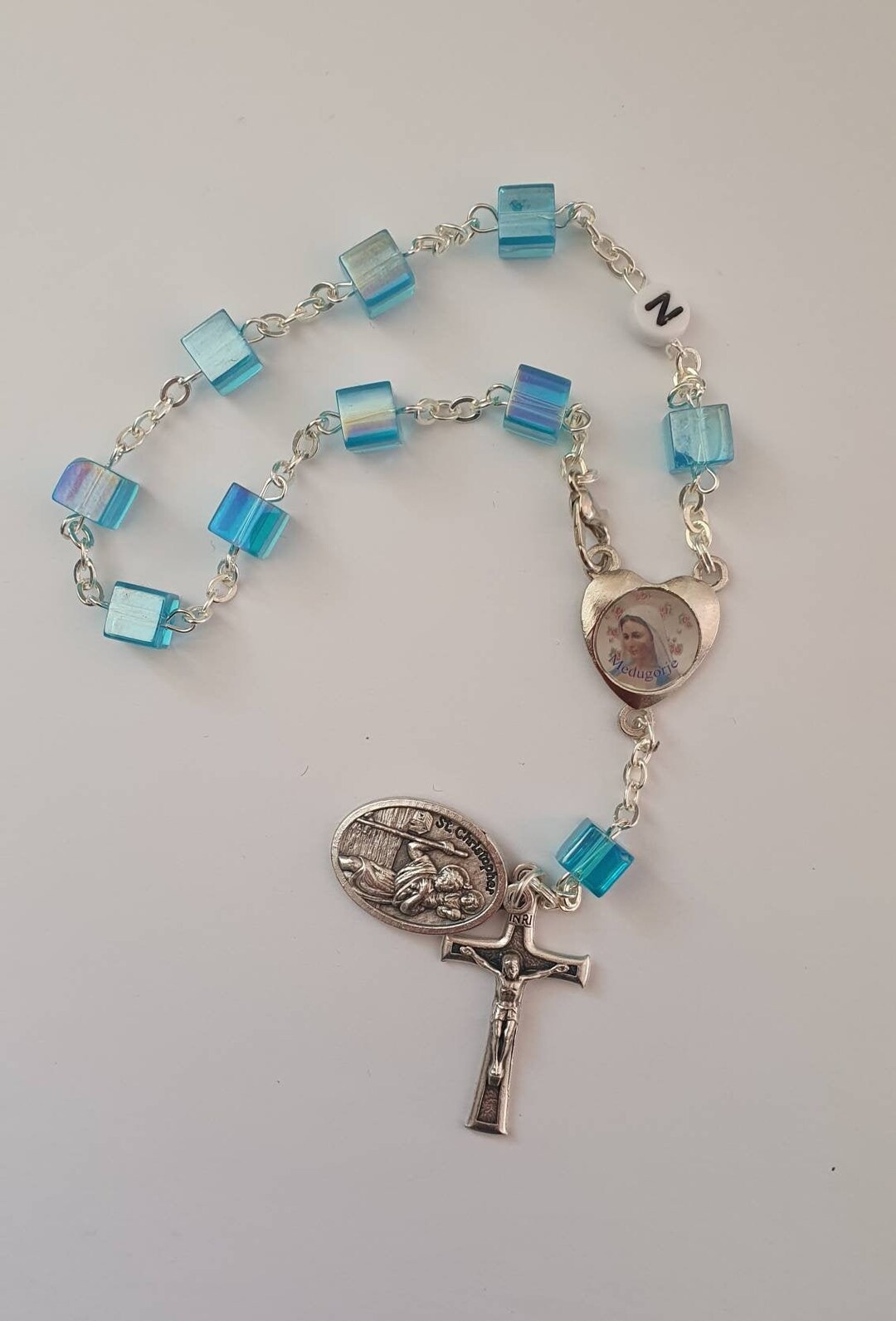 Auto Rosary, CHOOSE COLOR & SAINTS, Car Protect Rosary, Patron of ...