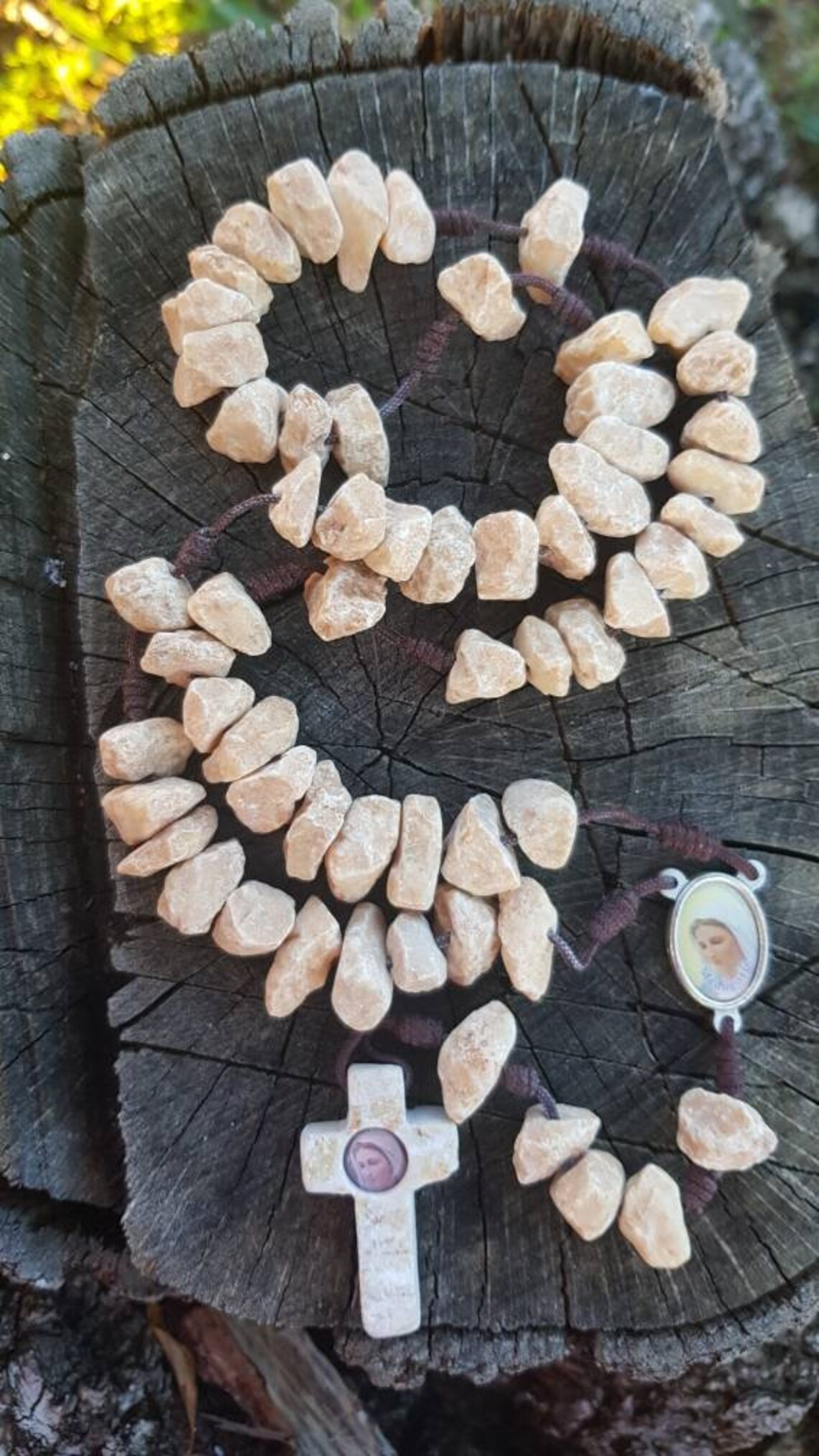 Unique Natural Stone Rosary Handmade in Medjugorje - Etsy