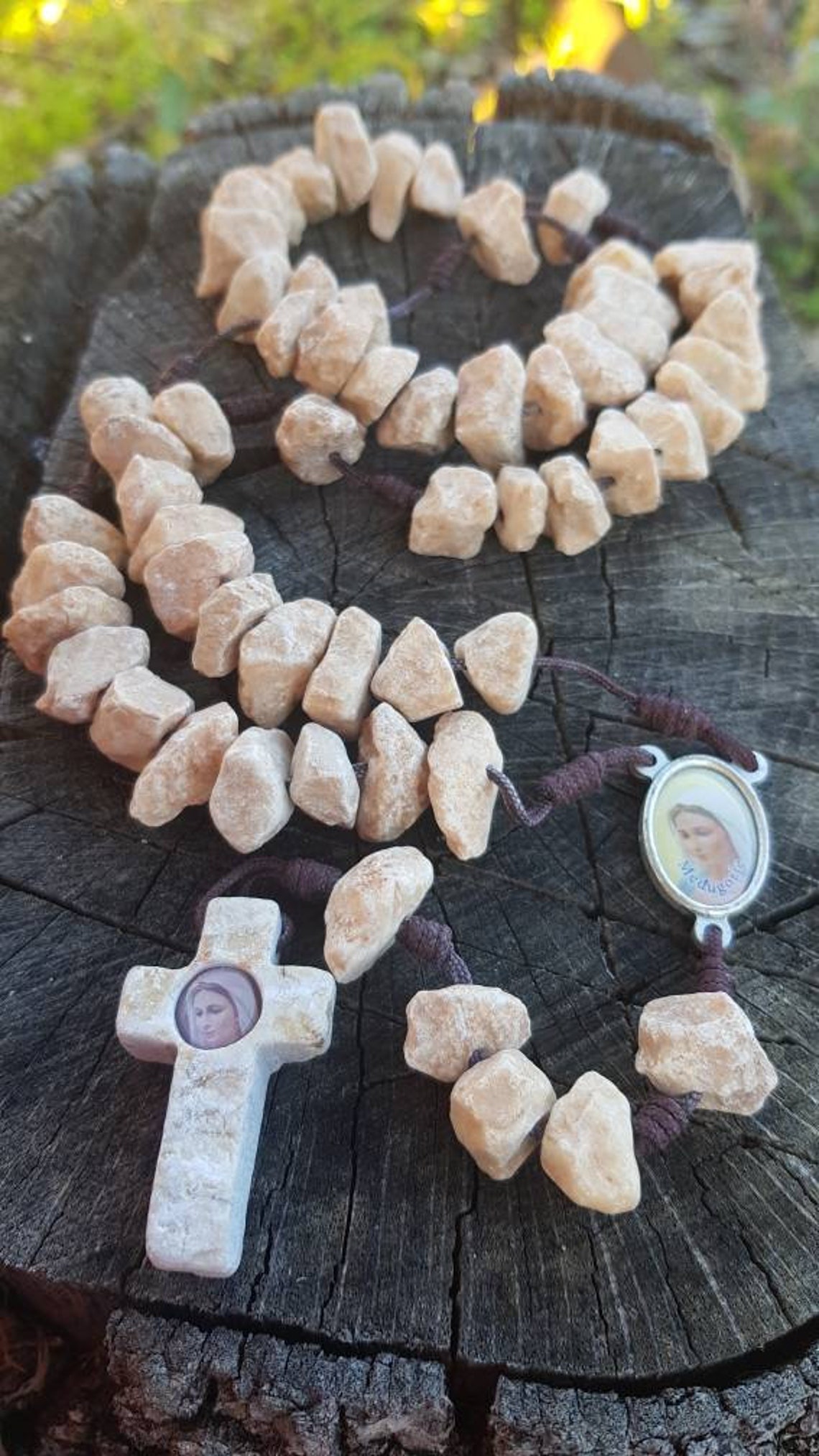 Unique Natural Stone Rosary Handmade in Medjugorje - Etsy